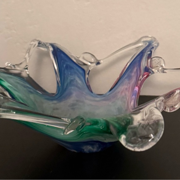 Art | Multicolor Art Glass Centerpiece | Poshmark